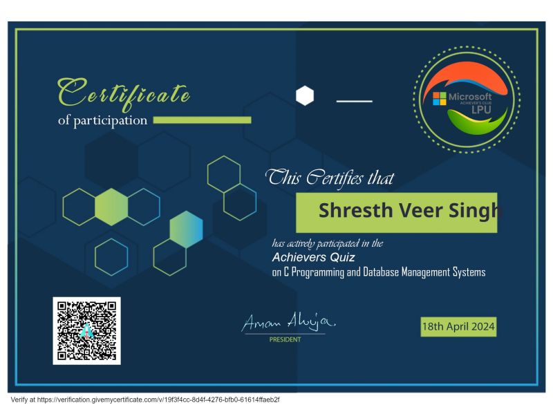 Shresth Veer Singh on LinkedIn: #quiz #c #dbms Shresth Veer Singh on LinkedIn: #quiz #c #dbms