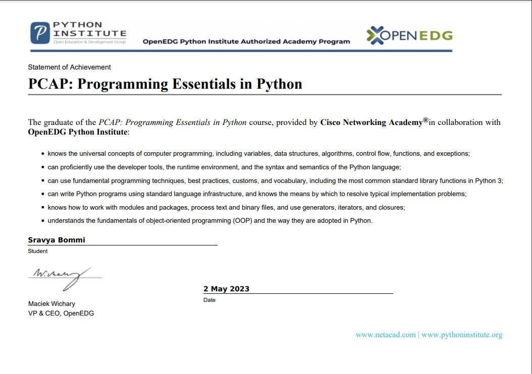 Sravya Bommi on LinkedIn: #programming #python #rajeshbolla Sravya Bommi on LinkedIn: #programming #python #rajeshbolla