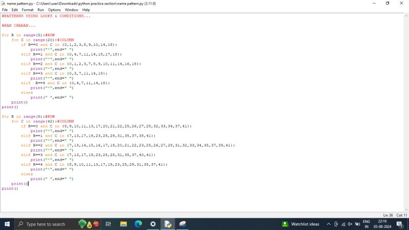RAMCHARAN CHUKKALA on LinkedIn: #python #python #coding #innovation # ... RAMCHARAN CHUKKALA on LinkedIn: #python #python #coding #innovation # ...