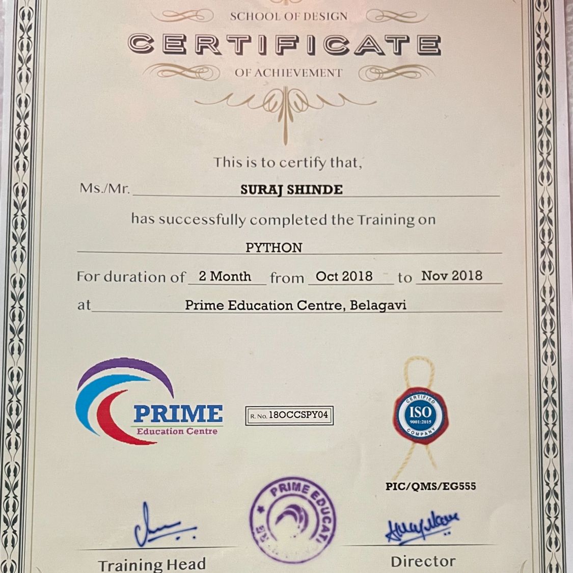 suraj shinde on LinkedIn: Certification on Python Programming Language suraj shinde on LinkedIn: Certification on Python Programming Language