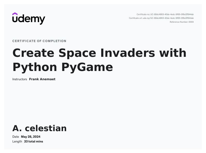 A. Celestian on LinkedIn: #python #pygame #gamedevelopment #udemy # ... A. Celestian on LinkedIn: #python #pygame #gamedevelopment #udemy # ...