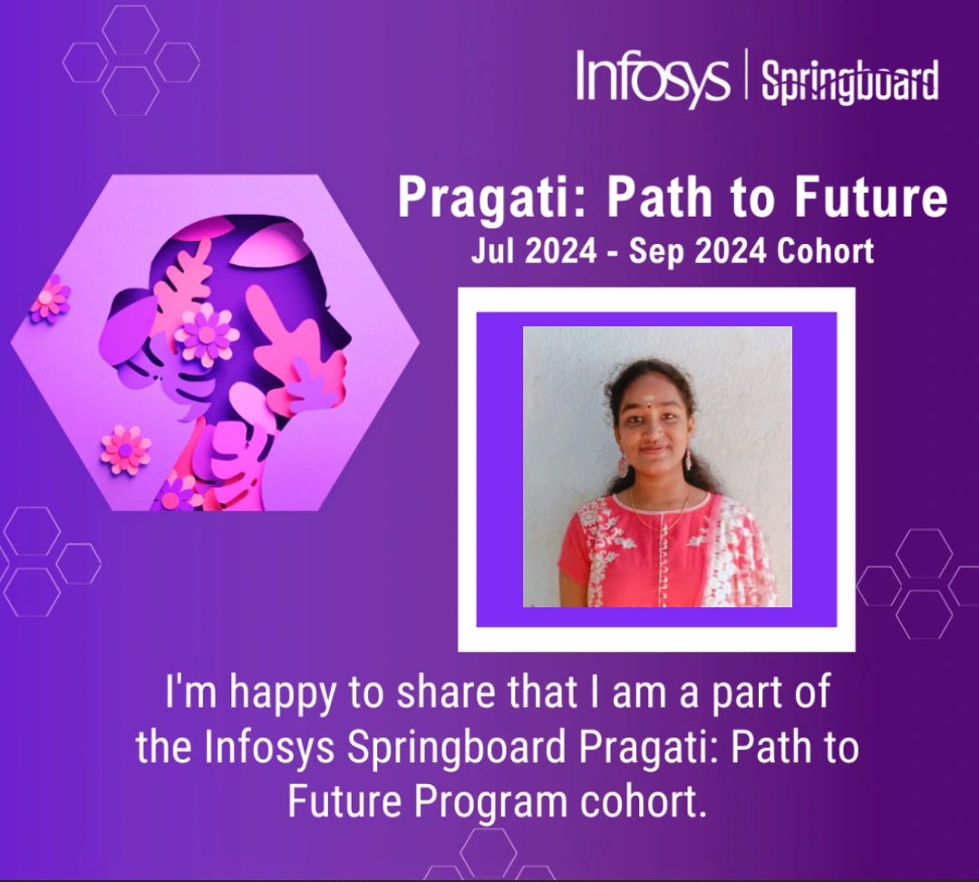 Pranathi Tatavarthi on LinkedIn: #infosys #infosysspringboard #pragati ... Pranathi Tatavarthi on LinkedIn: #infosys #infosysspringboard #pragati ...
