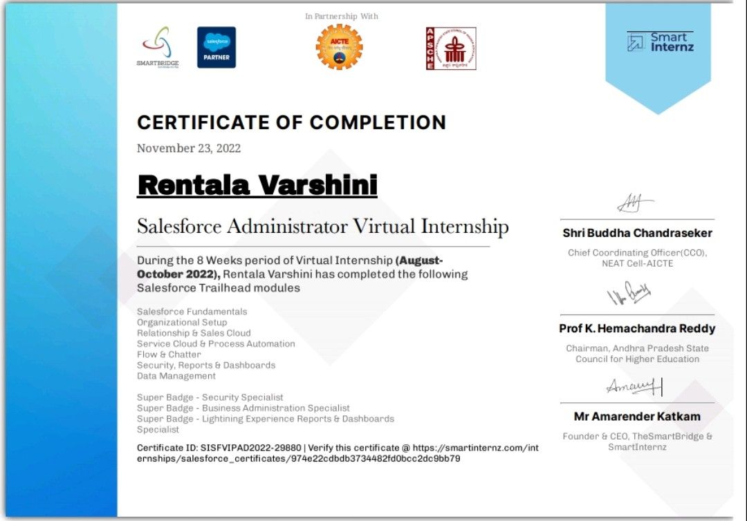 VARSHINI RENTALA on LinkedIn: #connections #smartbridge #aicte #apsche ... VARSHINI RENTALA on LinkedIn: #connections #smartbridge #aicte #apsche ...