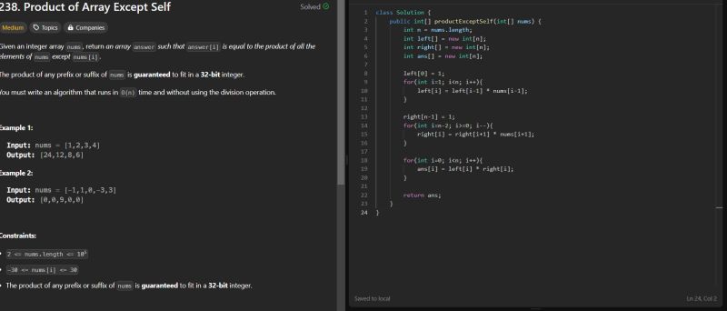 Nitai Gupta on LinkedIn: DAY 3 : LEETCODE TACKLE THE POTD Product of ... Nitai Gupta on LinkedIn: DAY 3 : LEETCODE TACKLE THE POTD Product of ...