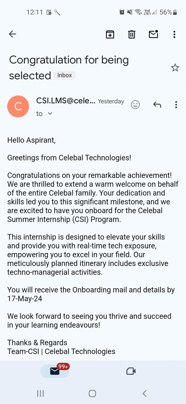 Sagar Kushwaha on LinkedIn: #internship #celebaltechnologies # ... Sagar Kushwaha on LinkedIn: #internship #celebaltechnologies # ...