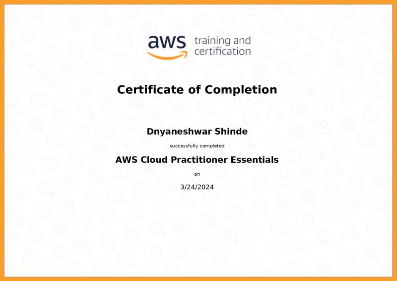 Dnyaneshwar Shinde on LinkedIn: #aws #cloudcomputing #certification Dnyaneshwar Shinde on LinkedIn: #aws #cloudcomputing #certification