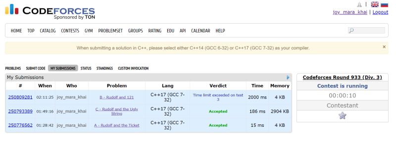 Joy Nath on LinkedIn: today codeforces contests Div 3 Joy Nath on LinkedIn: today codeforces contests Div 3