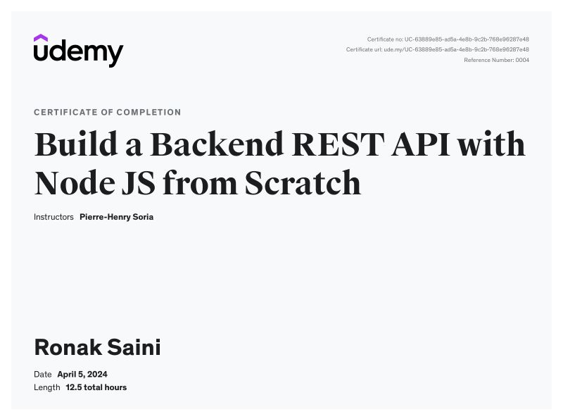 RONAK SAINI on LinkedIn: #nodejs #restapi #backenddevelopment #mongodb ... RONAK SAINI on LinkedIn: #nodejs #restapi #backenddevelopment #mongodb ...