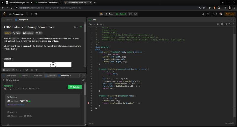 Robin Poonia on LinkedIn: #leetcode #binarysearchtree #algorithm # ... Robin Poonia on LinkedIn: #leetcode #binarysearchtree #algorithm # ...