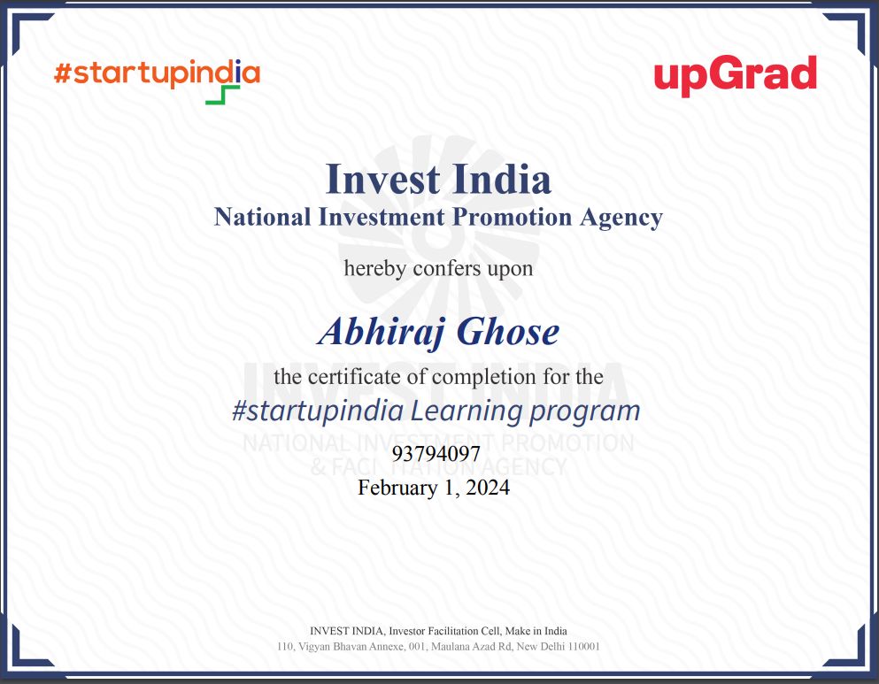 Abhiraj Ghose on LinkedIn: #startupindia #upgrad #entrepreneurship # ... Abhiraj Ghose on LinkedIn: #startupindia #upgrad #entrepreneurship # ...