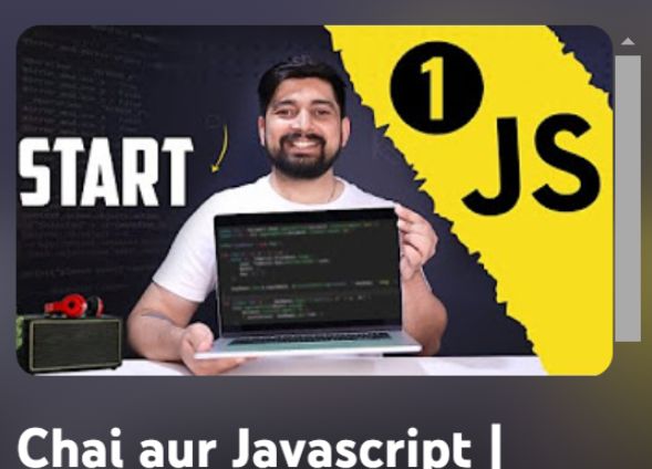 Vishal Kumar on LinkedIn: #webdevelopment #javascript #chai_aur_javascript Vishal Kumar on LinkedIn: #webdevelopment #javascript #chai_aur_javascript