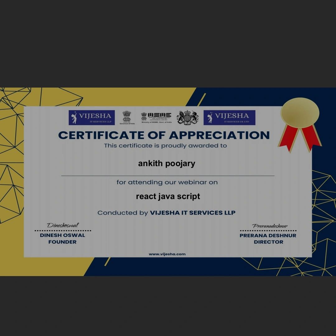 ankith poojary on LinkedIn: VIJESHA IT SERVICES LLP VIJESHA IT SERVICES ... ankith poojary on LinkedIn: VIJESHA IT SERVICES LLP VIJESHA IT SERVICES ...