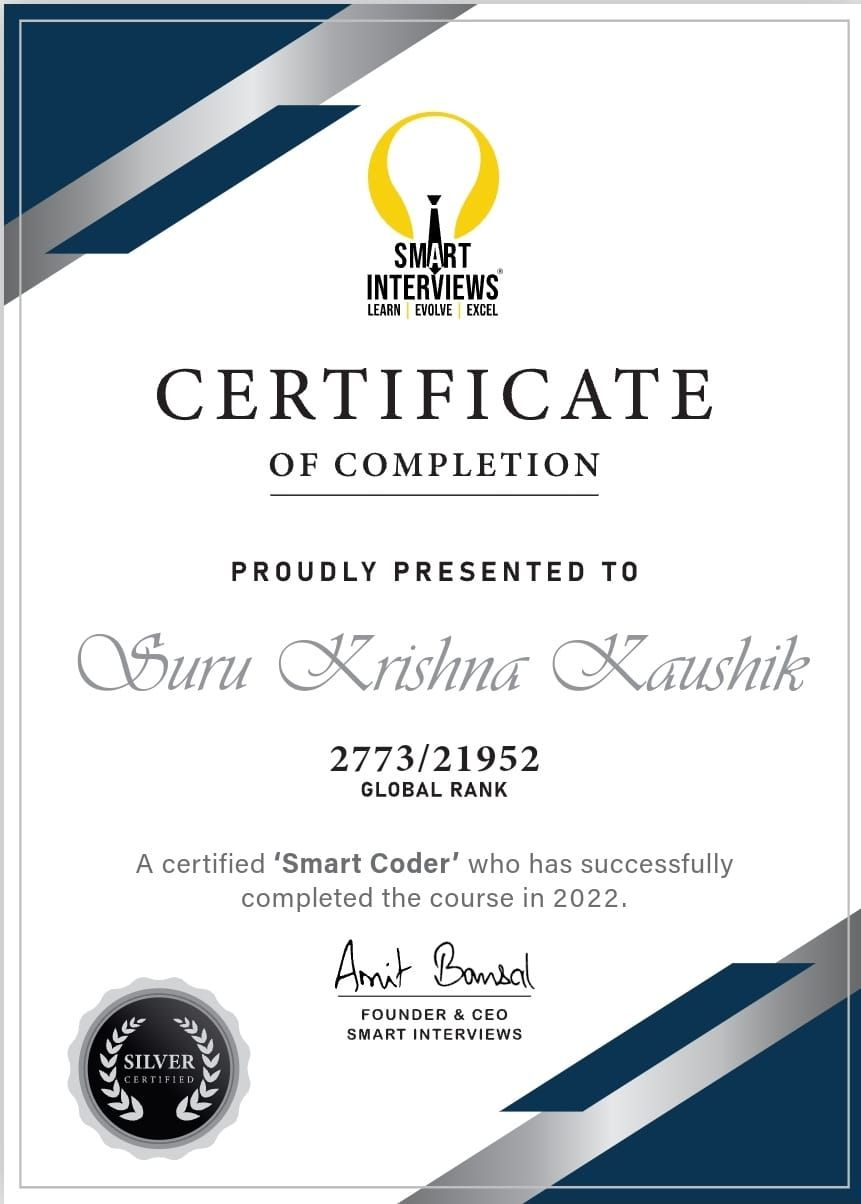 SURU KRISHNA KAUSHIK on LinkedIn: #training #connections SURU KRISHNA KAUSHIK on LinkedIn: #training #connections
