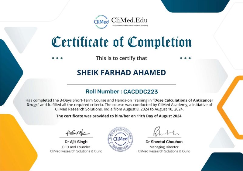 Sheik Farhad Ahamed on LinkedIn: #pharmacystudent #oncology # ... Sheik Farhad Ahamed on LinkedIn: #pharmacystudent #oncology # ...