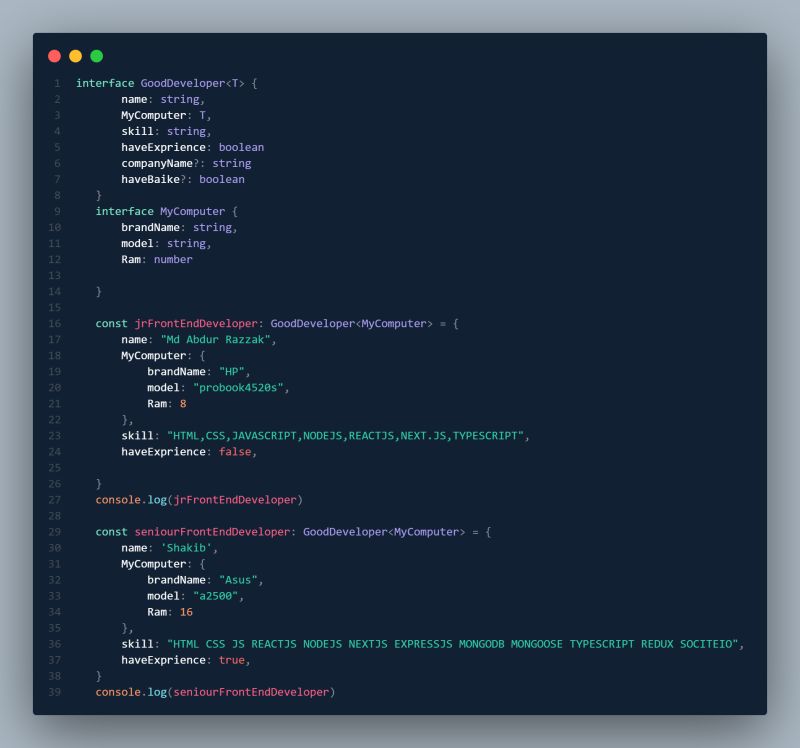 Md Abdur Razzak on LinkedIn: #typescript #ts #frontend #javascript # ... Md Abdur Razzak on LinkedIn: #typescript #ts #frontend #javascript # ...