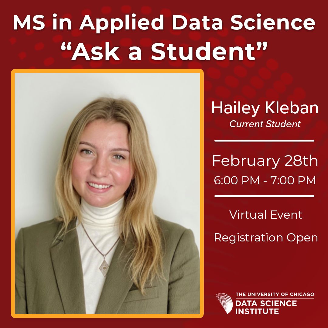 UChicago Data Science Institute on LinkedIn: MS in Applied Data Science ... UChicago Data Science Institute on LinkedIn: MS in Applied Data Science ...