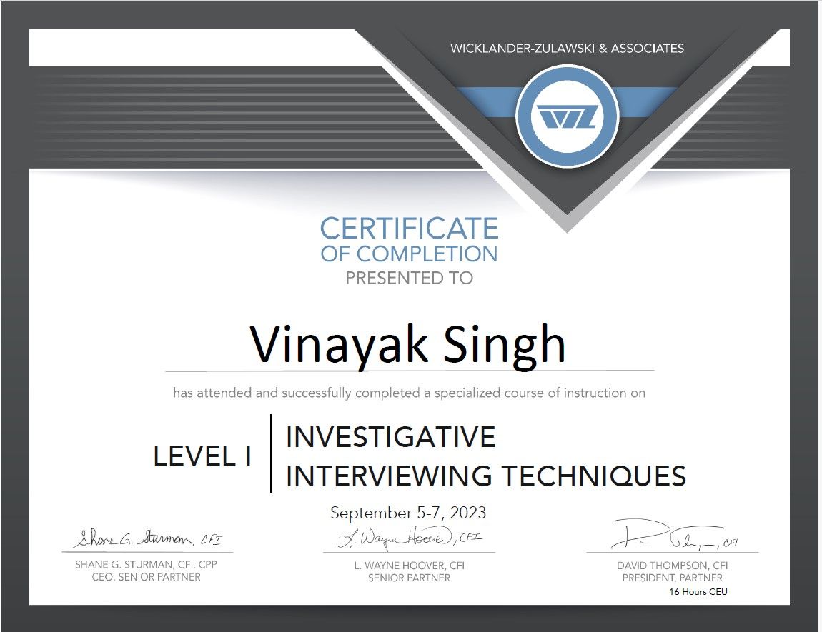 Captain Vinayak Singh (Retd) CPP®,PSP®,PCI®,REID, WZ, CCPS. on LinkedIn ... Captain Vinayak Singh (Retd) CPP®,PSP®,PCI®,REID, WZ, CCPS. on LinkedIn ...