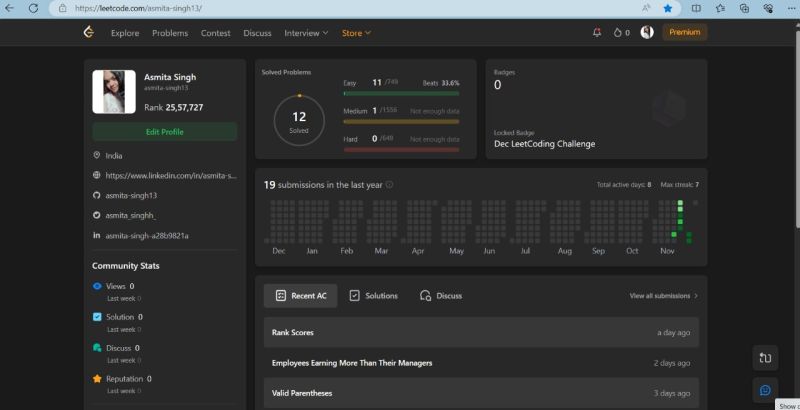ASMITA SINGH on LinkedIn: #codingstreak #leetcodejourney #leetcode # ... ASMITA SINGH on LinkedIn: #codingstreak #leetcodejourney #leetcode # ...