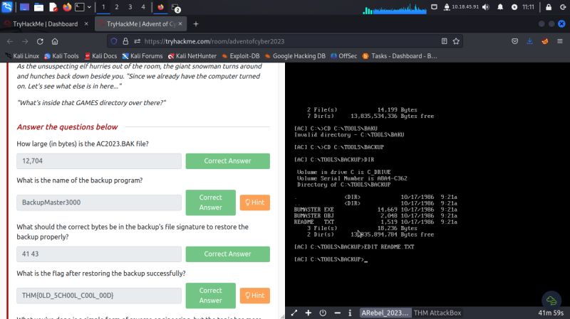 Darshan Naik on LinkedIn: #adventofcyber2023 #day5 #dos #os #tryhackme ... Darshan Naik on LinkedIn: #adventofcyber2023 #day5 #dos #os #tryhackme ...