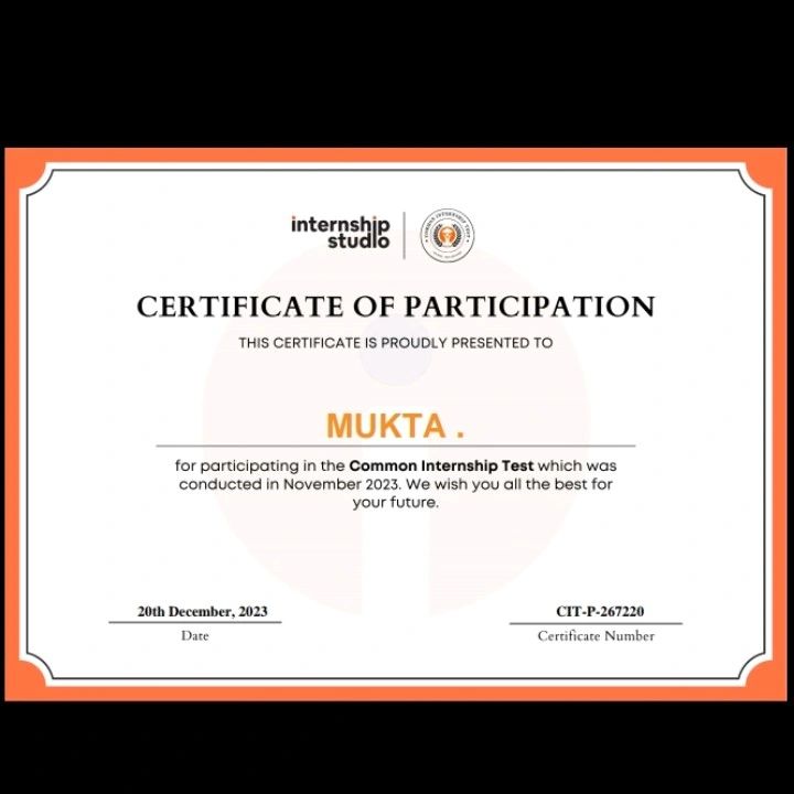 Mukta Jaiswar on LinkedIn: #connections #internshiptest # ... Mukta Jaiswar on LinkedIn: #connections #internshiptest # ...