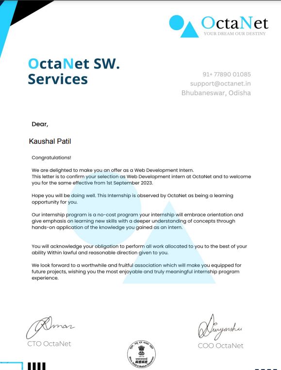 kaushal patil on LinkedIn: #connections #octanet #html5 #css # ... kaushal patil on LinkedIn: #connections #octanet #html5 #css # ...