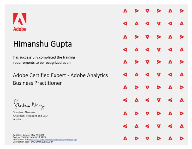 Himanshu Gupta on LinkedIn: #adobe #adobeanalytics #analytics # ... Himanshu Gupta on LinkedIn: #adobe #adobeanalytics #analytics # ...