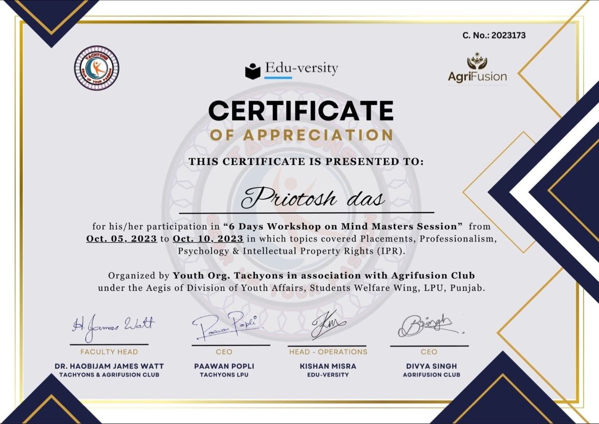 Priotosh Das on LinkedIn: #lpu #placements #professionalism # ... Priotosh Das on LinkedIn: #lpu #placements #professionalism # ...