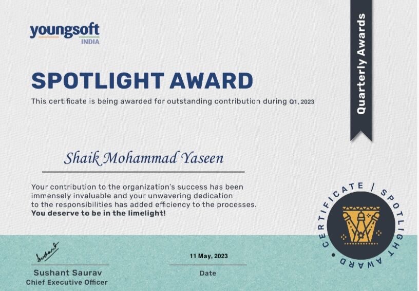 MOHAMMAD YASEEN SHAIK on LinkedIn: #softwaredevelopement # ... MOHAMMAD YASEEN SHAIK on LinkedIn: #softwaredevelopement # ...