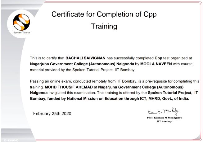Saivignan Bachali on LinkedIn: #cpp #cplusplus #spokentutorial # ... Saivignan Bachali on LinkedIn: #cpp #cplusplus #spokentutorial # ...