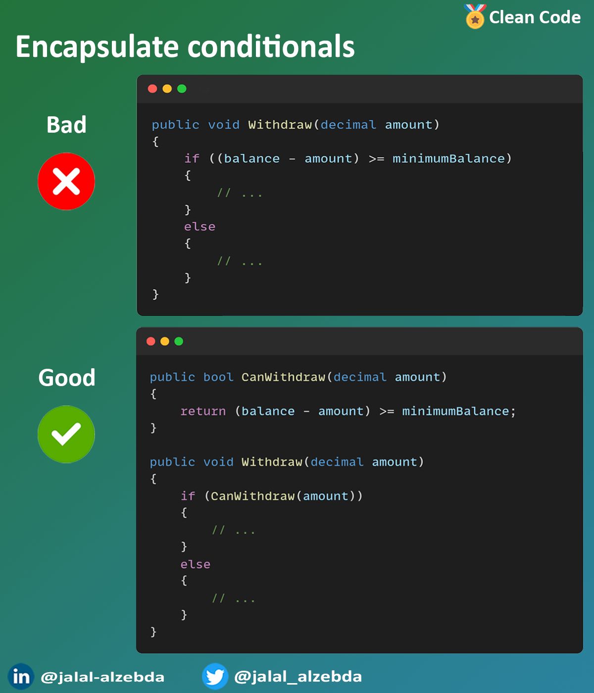 Md. Sohel Rana en LinkedIn: Clean code with OOP encapsulation feature🔥 ... Md. Sohel Rana en LinkedIn: Clean code with OOP encapsulation feature🔥 ...