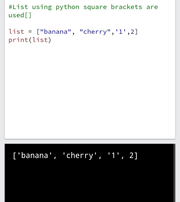 sherin L on LinkedIn: List using python sherin L on LinkedIn: List using python