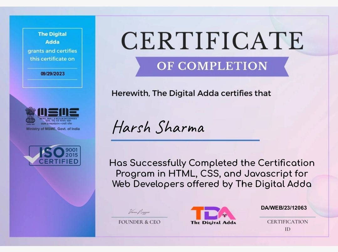 Harsh Sharma on LinkedIn: #html #css #javascriptdeveloper #webdevelopment Harsh Sharma on LinkedIn: #html #css #javascriptdeveloper #webdevelopment