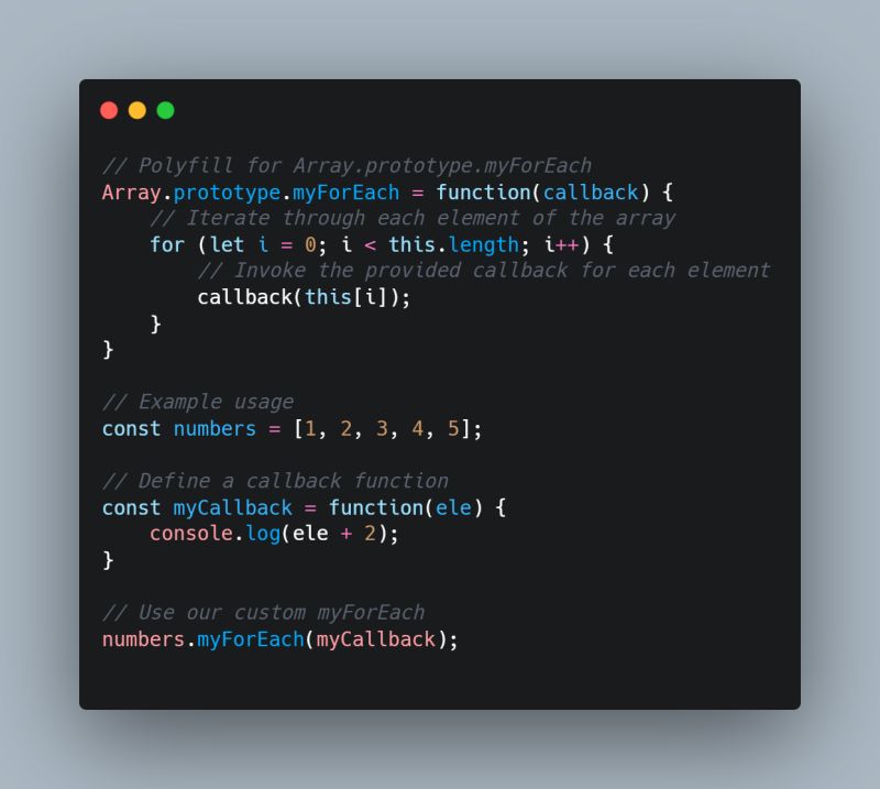 Tharun Balaji J on LinkedIn: #coding #polyfill #foreach #customfunction ... Tharun Balaji J on LinkedIn: #coding #polyfill #foreach #customfunction ...