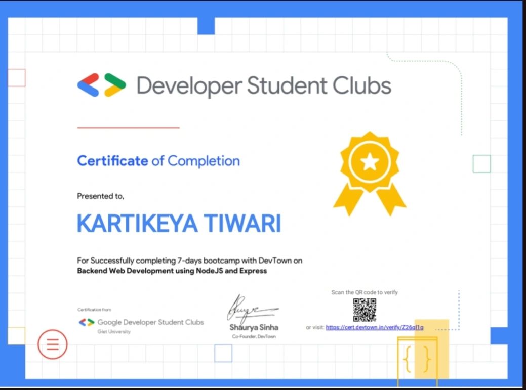 Kartikeya Tiwari on LinkedIn: #webdevelopment #backend #nodejs #express ... Kartikeya Tiwari on LinkedIn: #webdevelopment #backend #nodejs #express ...