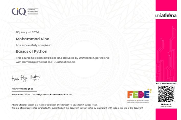 Mohammad Nihal on LinkedIn: #python #coding #programming #uniathena… Mohammad Nihal on LinkedIn: #python #coding #programming #uniathena…