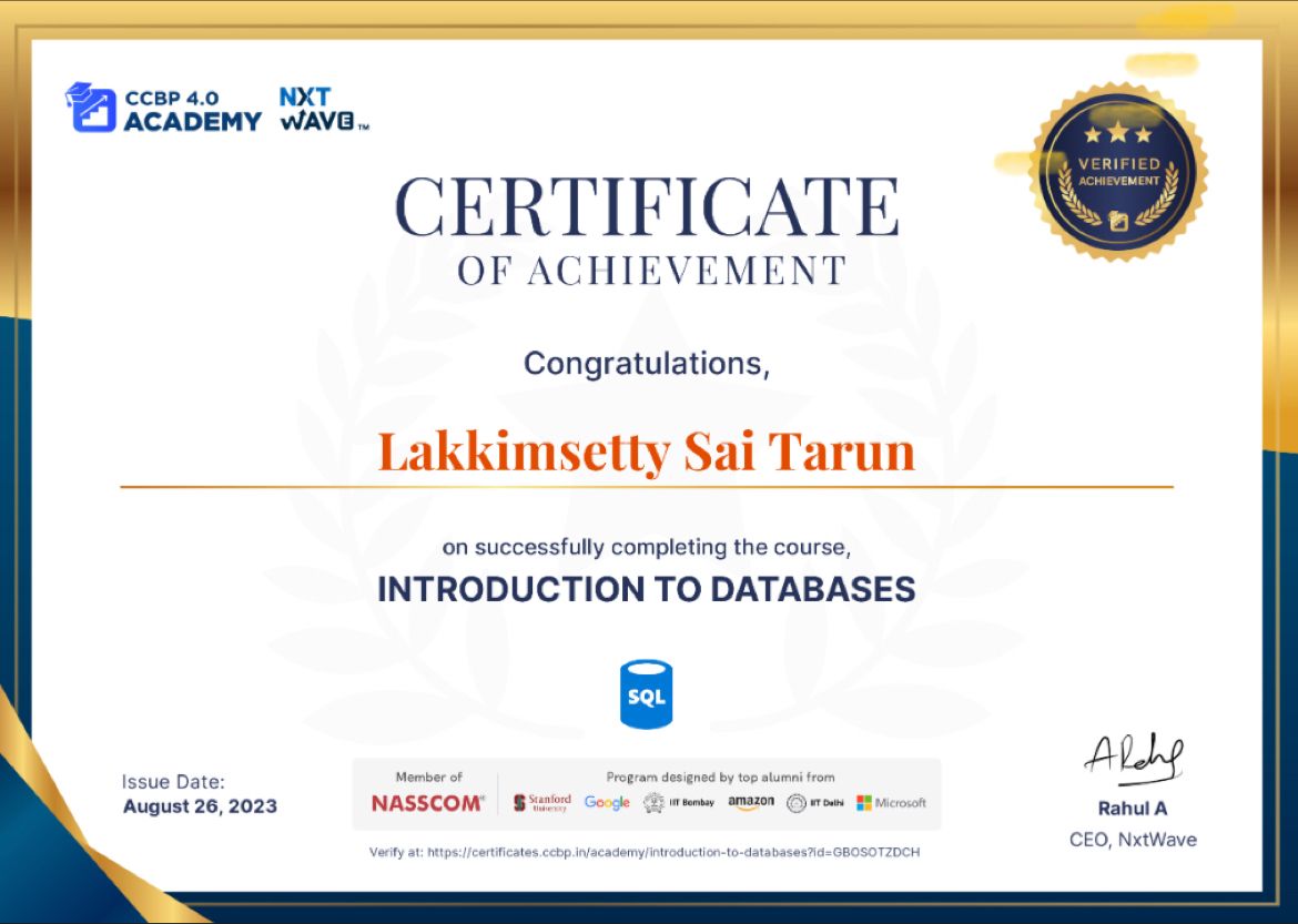 Tarun Lakkimsetty on LinkedIn: NxtWave Tarun Lakkimsetty on LinkedIn: NxtWave