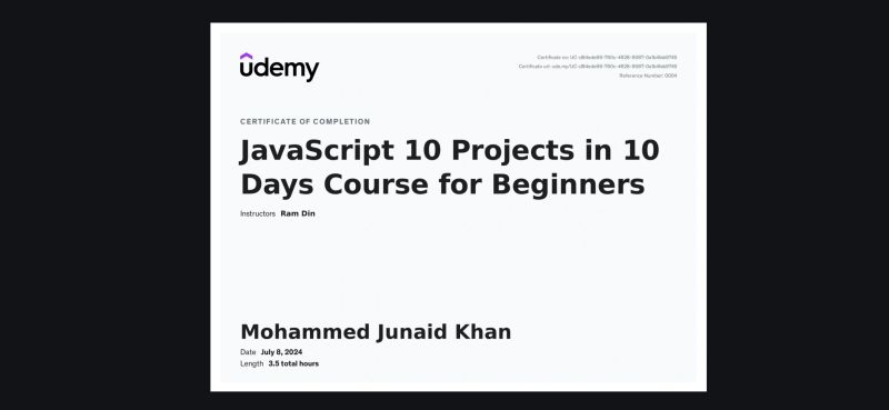 Mohammed Junaid Khan on LinkedIn: #udemy #webdevelopment Mohammed Junaid Khan on LinkedIn: #udemy #webdevelopment