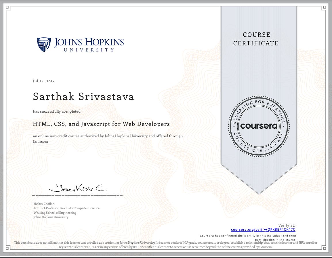 Sarthak Srivastava on LinkedIn: #html #css #javascript #webdevelopment ... Sarthak Srivastava on LinkedIn: #html #css #javascript #webdevelopment ...