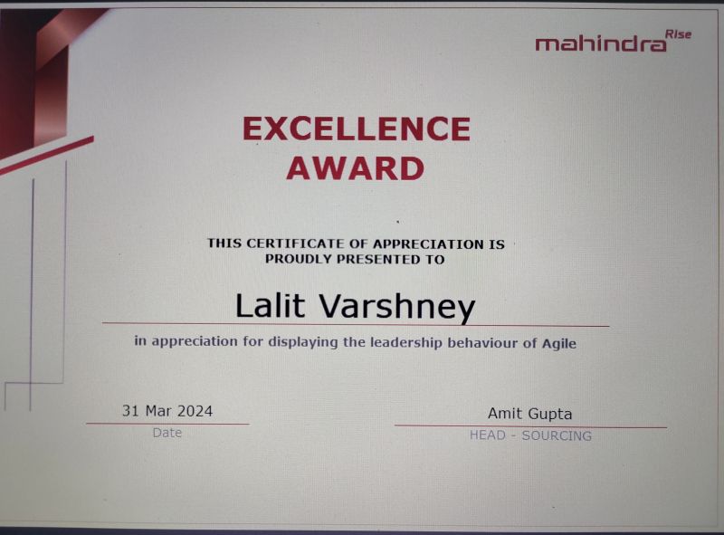 Lalit Kumar Varshney on LinkedIn: Appreciation | 20 comments Lalit Kumar Varshney on LinkedIn: Appreciation | 20 comments