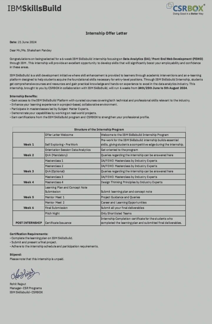 Saksham Pandey on LinkedIn: #internship #ibm #skillsbuild # ... Saksham Pandey on LinkedIn: #internship #ibm #skillsbuild # ...