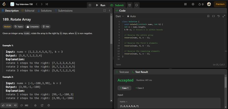 𝑨𝒓𝒋𝒖𝒏 𝑲𝒖𝒓𝒖𝒑 on LinkedIn: #leetcode #dart #flutter #topinterview150 # ... 𝑨𝒓𝒋𝒖𝒏 𝑲𝒖𝒓𝒖𝒑 on LinkedIn: #leetcode #dart #flutter #topinterview150 # ...