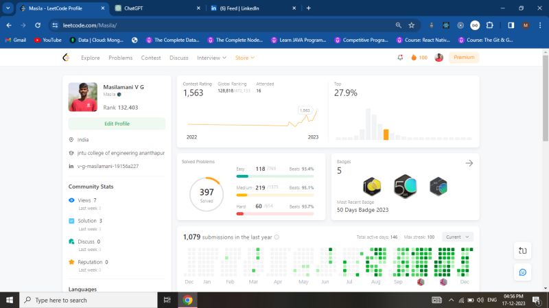 Completed 100-day LeetCode practice | Masilamani V G posted on the ... Completed 100-day LeetCode practice | Masilamani V G posted on the ...