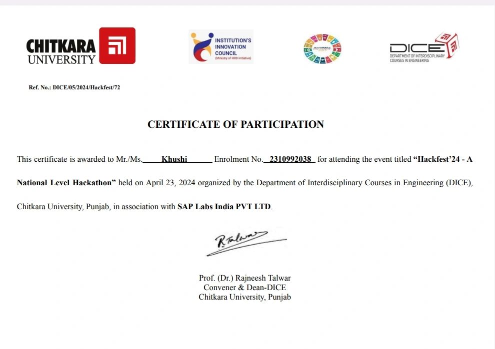 Khushi Badsra on LinkedIn: #hackathon #skilldevelopment # ... Khushi Badsra on LinkedIn: #hackathon #skilldevelopment # ...