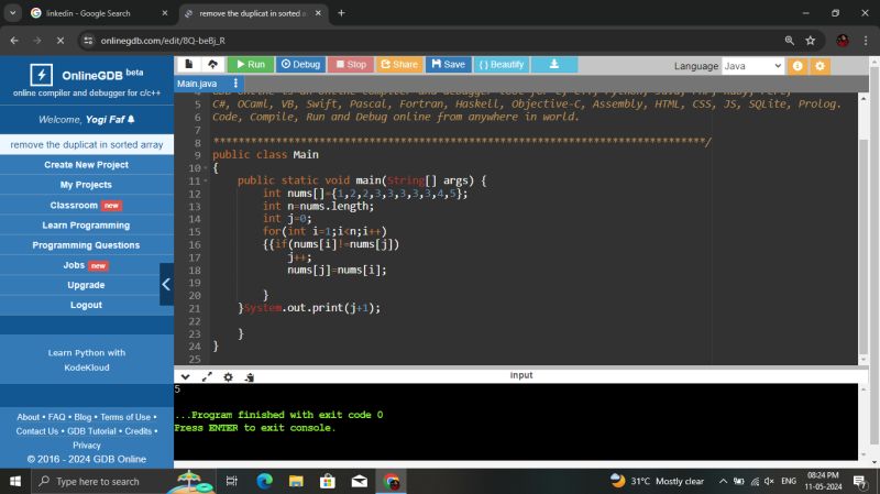 YOGESHWARAN.M _ on LinkedIn: #100days #java #coding #day YOGESHWARAN.M _ on LinkedIn: #100days #java #coding #day
