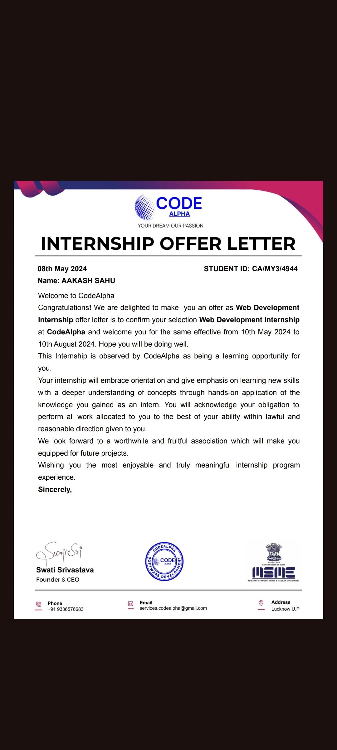 Aakash Sahu on LinkedIn: got an internship opportunity in web ... Aakash Sahu on LinkedIn: got an internship opportunity in web ...