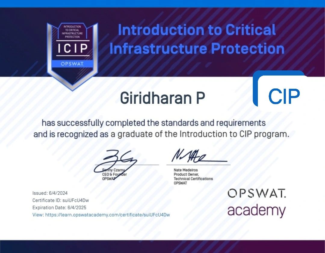 GIRIDHARAN P on LinkedIn: Basic on CIP GIRIDHARAN P on LinkedIn: Basic on CIP
