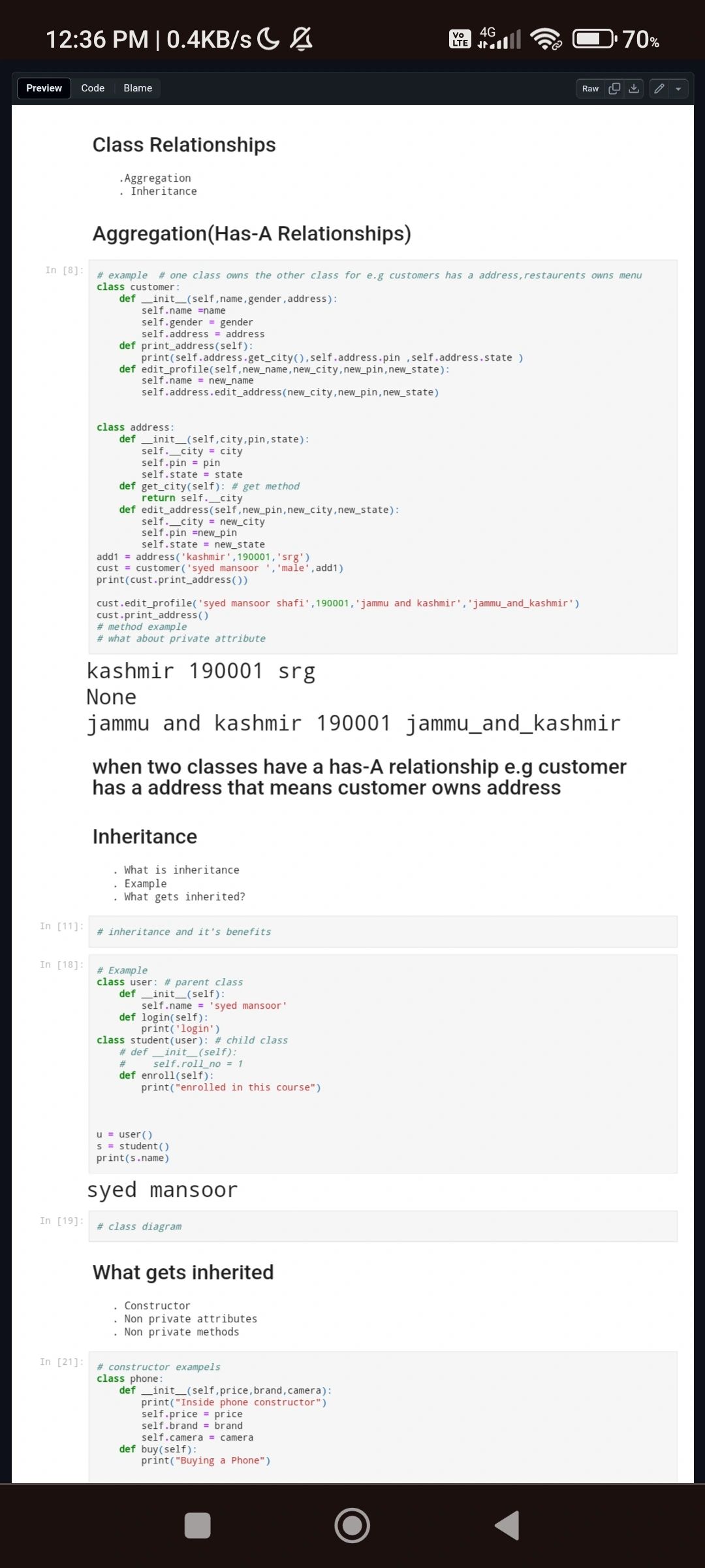 Syed Mansoor on LinkedIn: #100daysofpython #pythonprogramming #object # ... Syed Mansoor on LinkedIn: #100daysofpython #pythonprogramming #object # ...