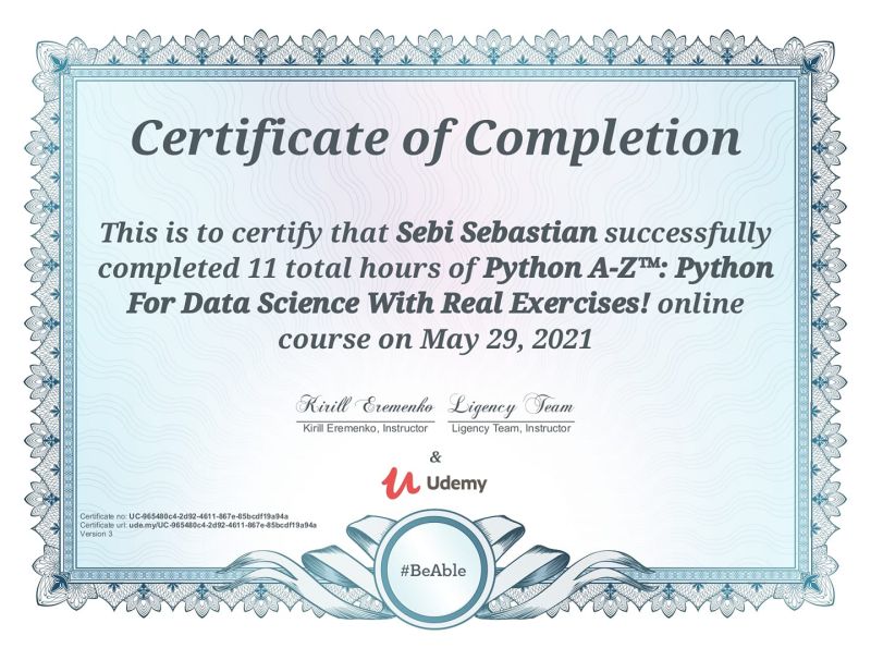 Sebi Sebastian on LinkedIn: Python For Data Science - Udemy Sebi Sebastian on LinkedIn: Python For Data Science - Udemy