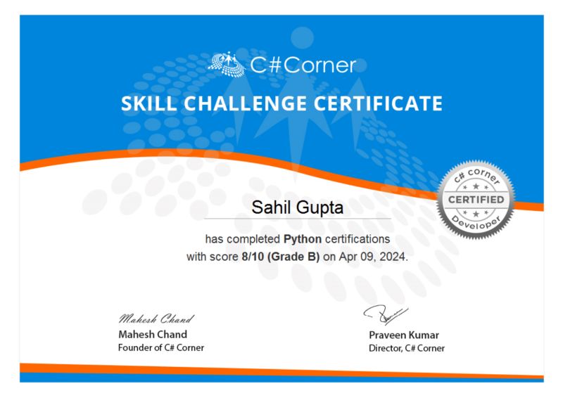 Sahil Gupta on LinkedIn: #python #codingjourney #newskills Sahil Gupta on LinkedIn: #python #codingjourney #newskills