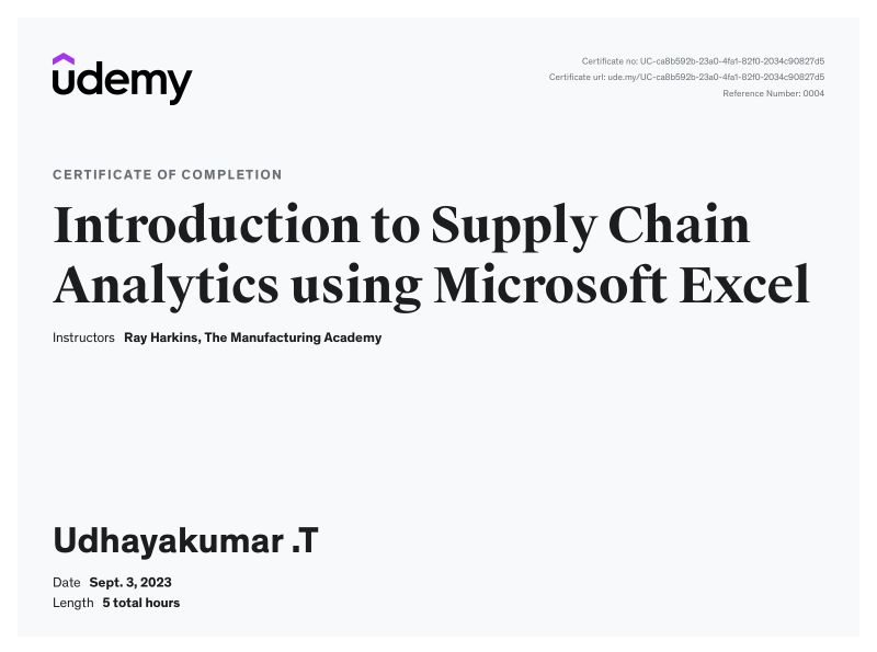 UDHAYA KUMAR on LinkedIn: #supplychainanalytics #udemycourse # ... UDHAYA KUMAR on LinkedIn: #supplychainanalytics #udemycourse # ...